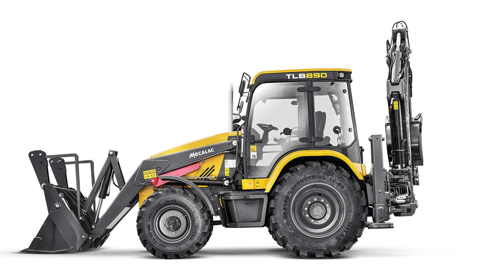 MECALAC | TLB890, Backhoe loader, Backhoe loader tractor Terex, sideshift